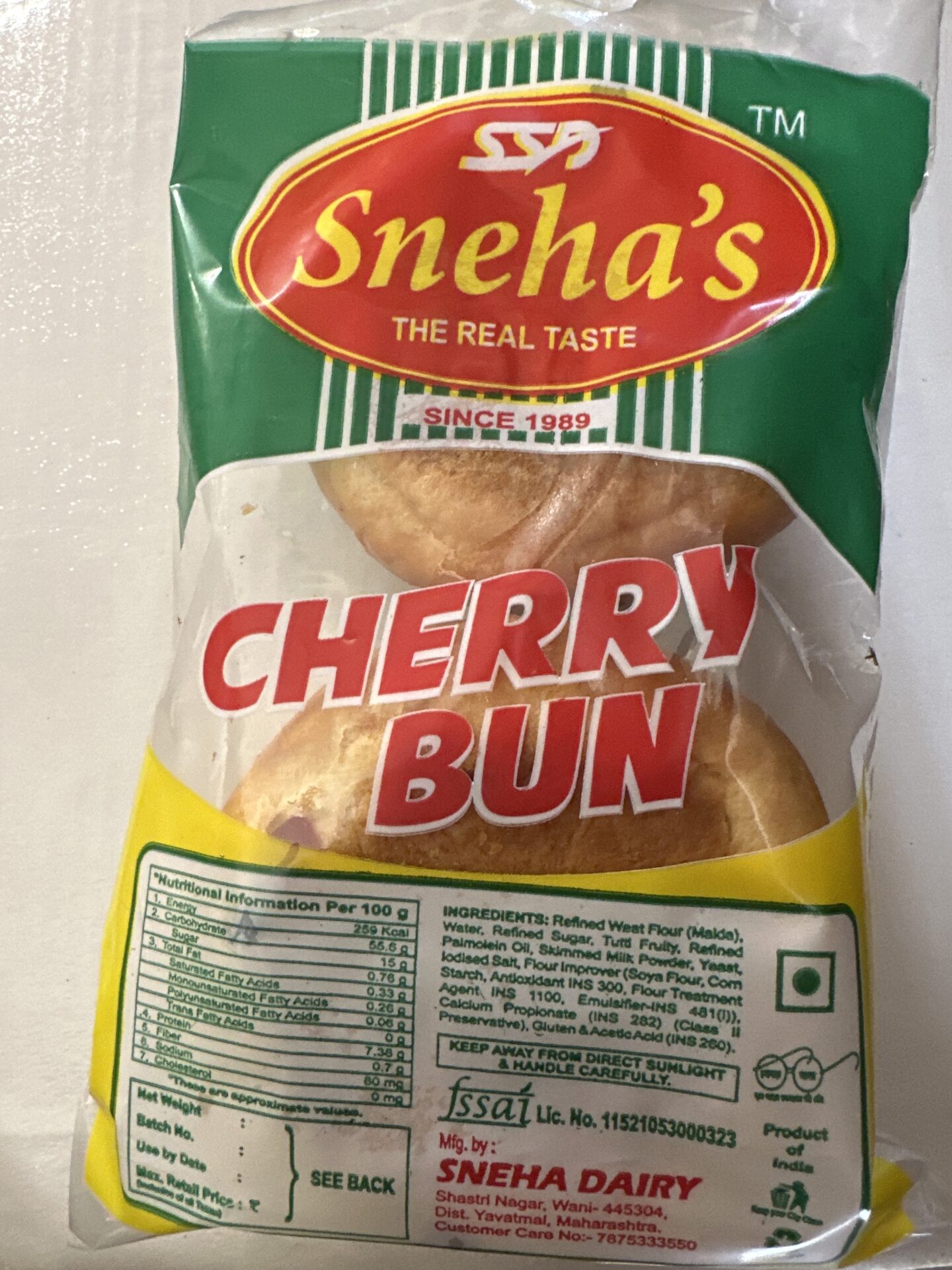 Cherry bun – snehasweetsanddairy.com
